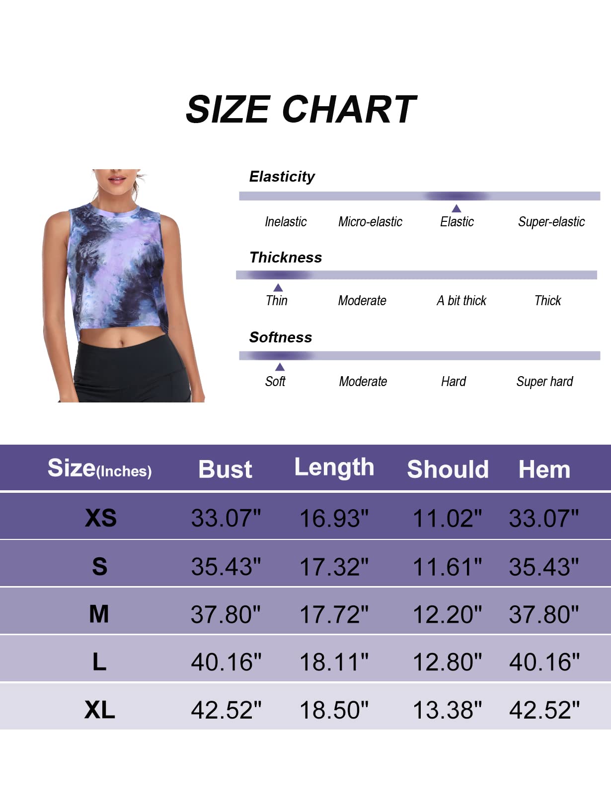 LURANEE Workout Crop Tops Cropped Muscle Tank Cute Quick Dry Gym Yoga Athletic Shirts