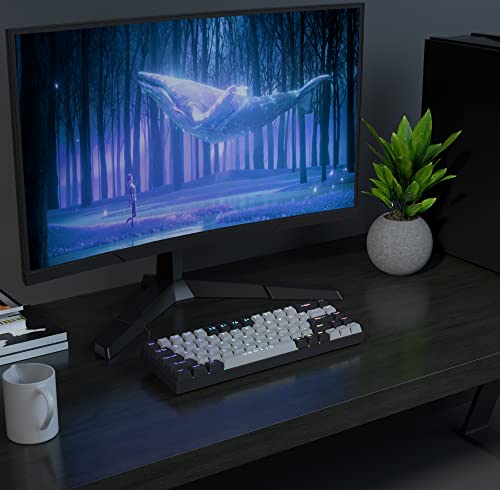 UBOTIE Wired Mechanical Gaming Keyboard, 60% 68keys Compact FPS Game USB Keyboards with Clicky Switches, Multi LED Backlit for PC Mac Xbox
