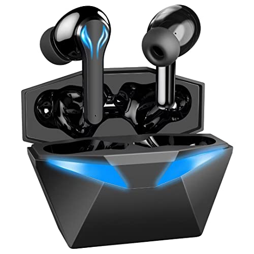 Wireless Earbuds Bluetooth Headphones Touch Control with Wireless Charging Case Waterproof Stereo Earphones in-Ear Built-in Mic Headset Premium Deep Bass Black