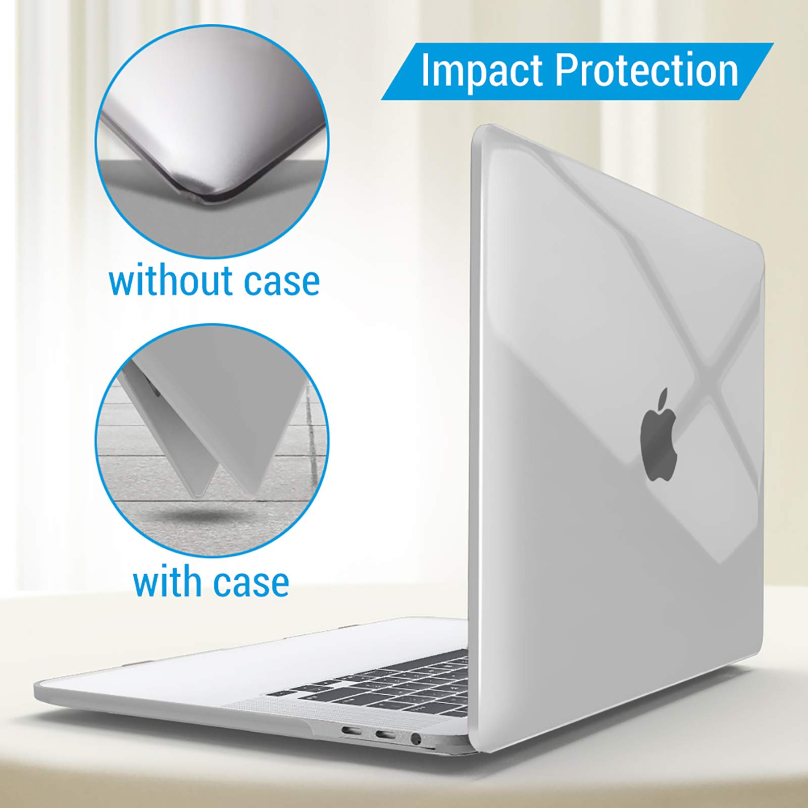 IBENZER Compatible with 2024 2023 M2 MacBook Pro 13 Inch Case 2024-2016 M1 A2338 A2289 A2251 A2159 A1989 A1706 A1708, Hard Shell Case&Keyboard Cover&Type C for Mac Pro 13,Crystal Clear,T13CYCL+1TC