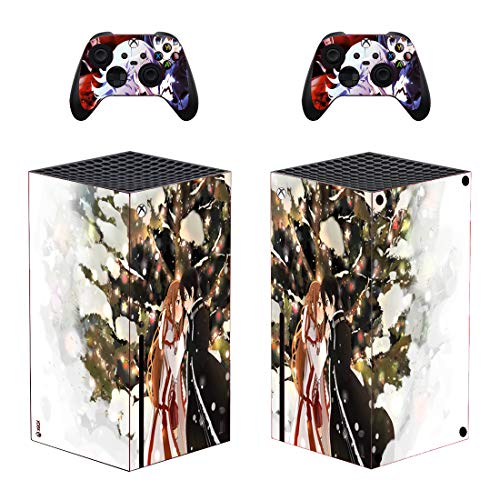 KAJAL MANI X-box-One-Series X Skin Set Sword Art HD Printing Faceplate Protective for Console, Controller Skin Decal