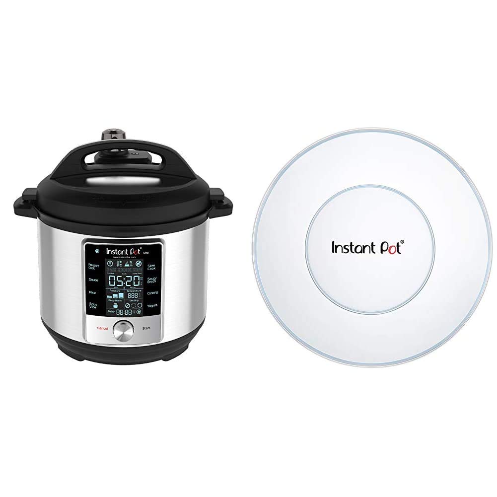 Instant Pot Max 6 Quart Multi-use Electric Pressure Cooker with 15psi Pressure Cooking, Sous Vide, Auto Steam Release Control and Touch Screen and Silicone Cover 5 & 6 quart