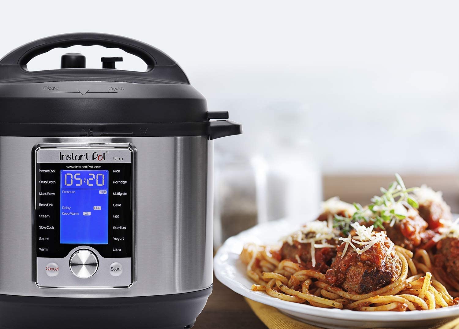 Instant Pot Ultra 80 Ultra 8 Qt 10-in-1 Multi- Use Programmable Pressure Cooker, Slow / Rice Cooker, Yogurt / Cake Maker, Egg Cooker, Sauté, and more, Stainless Steel/Black