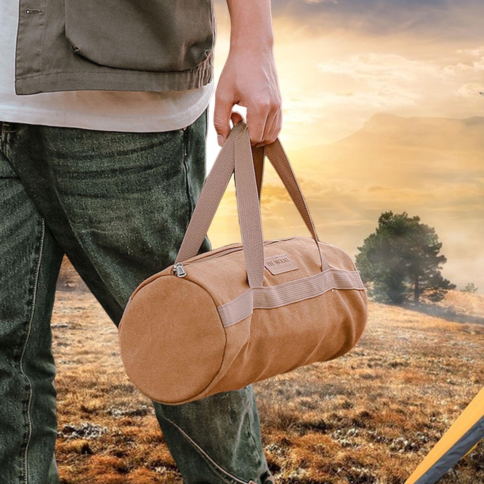 loensy Tent Stakes Storage Bag Multifunctional Large Capacity Bags Case for Camping