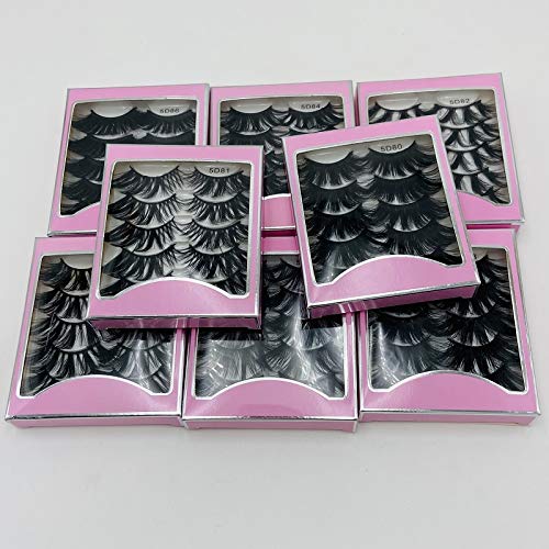 HBZGTLAD NEW 5Pair Fluffy Lashes 25mm 3d Mink Lashes Long Thick Natural False Eyelashes Lashes Vendors Makeup Mink Eyelashesa(5D86)