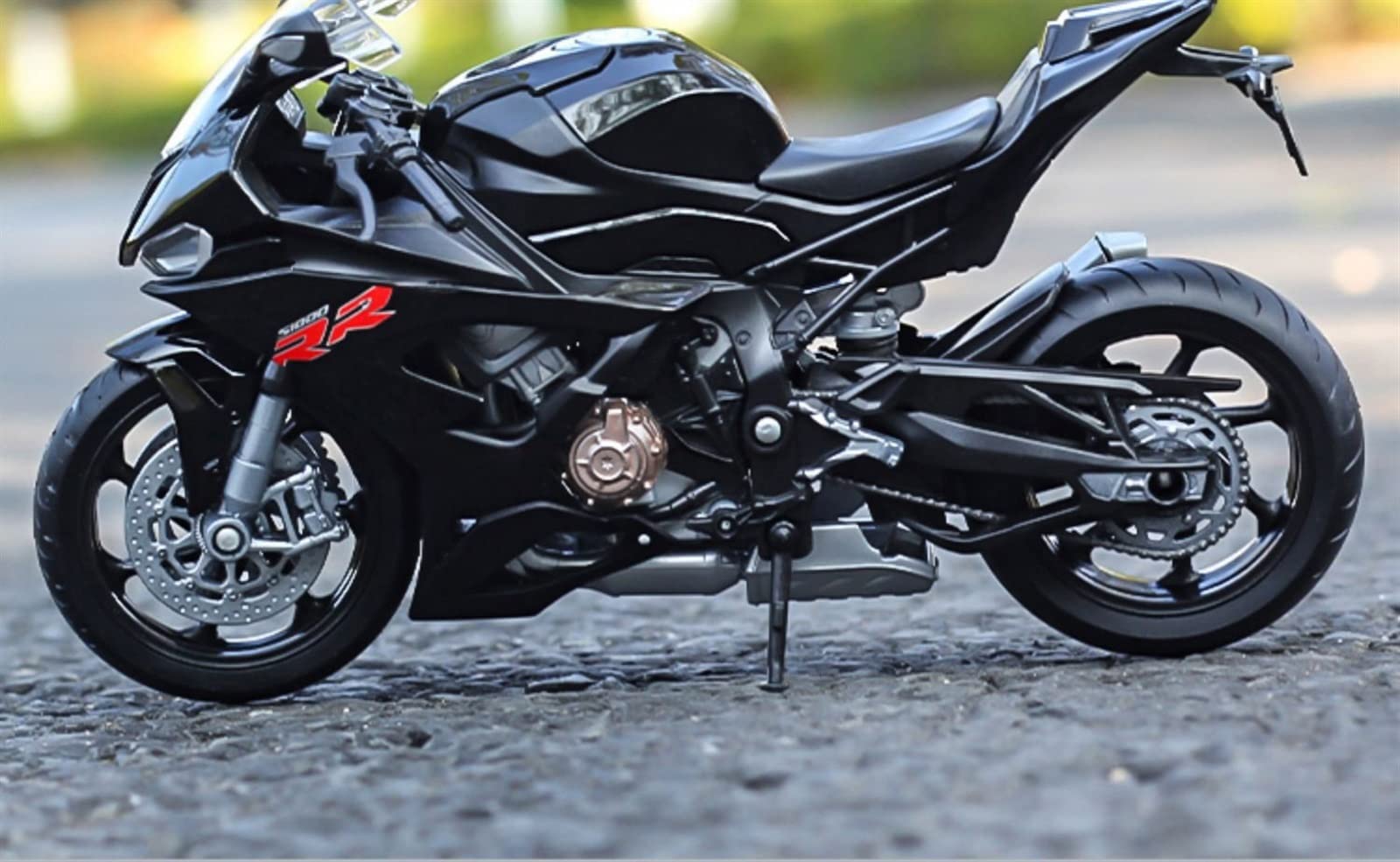 NASJAQ Model kit Motorcycle Model Toy 1/12 for BMW S1000RR 2021 Die Cast Motorcycle Model Toy Vehicle Collection (Color : Gray with Box)