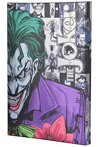 Joker DC Comics Metallic Canvas Wall Art Decor by POP Creations - 13x19"