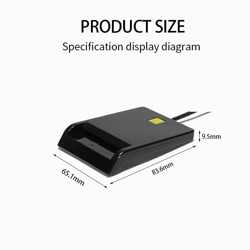 ICUUI USB Common Card Reader, 2.0 Smart CAC Card Reader Military,USB Credit Card Reader,Suitable for Bank Card/ID Card/IC Card,Compatible with Windows,OSX,Linux.