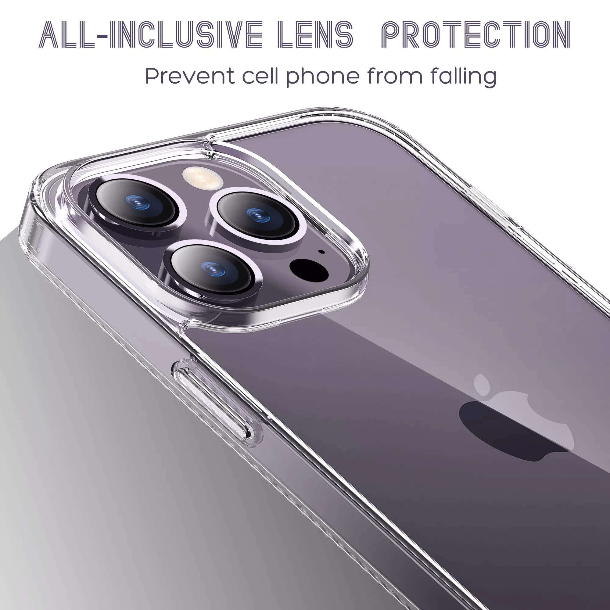 iPhone 14 Pro Max Clear Case. Transparent Hybrid Acrylic Protective Cases for iPhone 14 Pro Max.Screen Size (6.7)