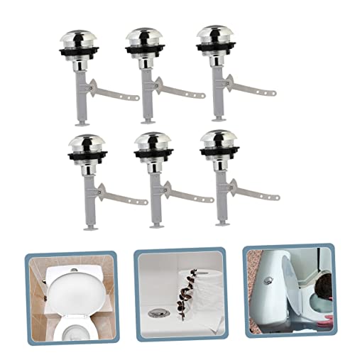 Uonlytech 12 Pcs Toilet Button Toilet Flush Valve Toilet Accessories Wc Flush Button Bathroom Water Push Button Tank Button Replacement Toilet Water Tank Push Button Toilet Tank Button Round
