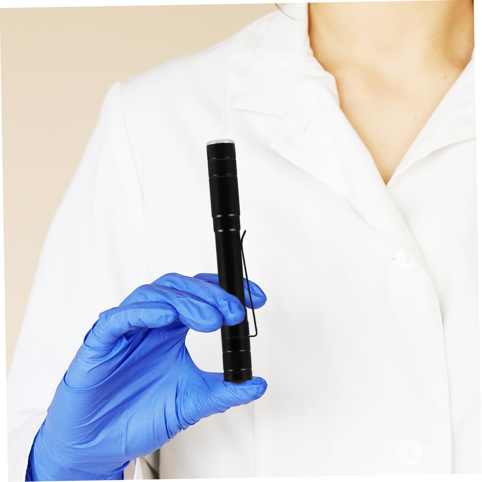 ULTECHNOVO Medical Pen Light Pen with Light Doctor Pen for Diagnose Nursing Light Black Aluminum Alloy