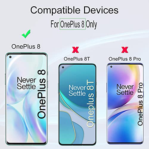 Ibywind Screen Protector For OnePlus 8,with 2Pcs Flexible TPU Film,1Pc Camera Lens Protector,1Pc Backing Carbon Fiber Film [Fingerprint Reader,Easy to install]