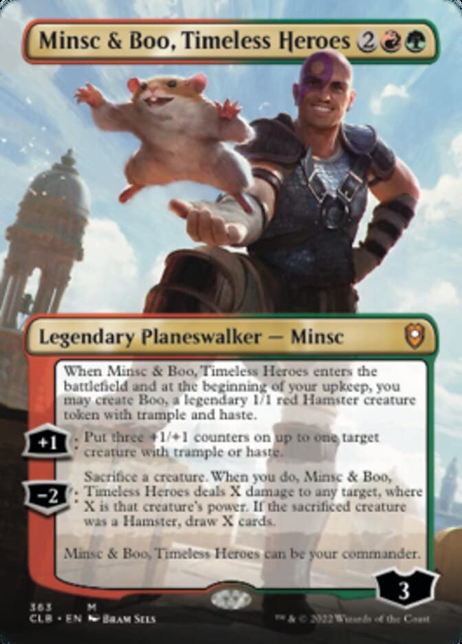 Magic: the Gathering - Minsc & Boo, Timeless Heroes (363) - Borderless - Battle for Baldur's Gate