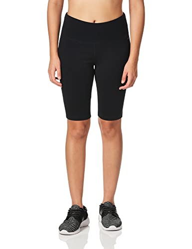 Jockey Womens High Waist 10'' Bike Casual Shorts, Deep Black, X-Large US