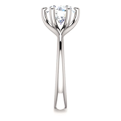 GNGJewel Forever One Moissanite (GHI) Engagement Ring in Solid 14k Gold