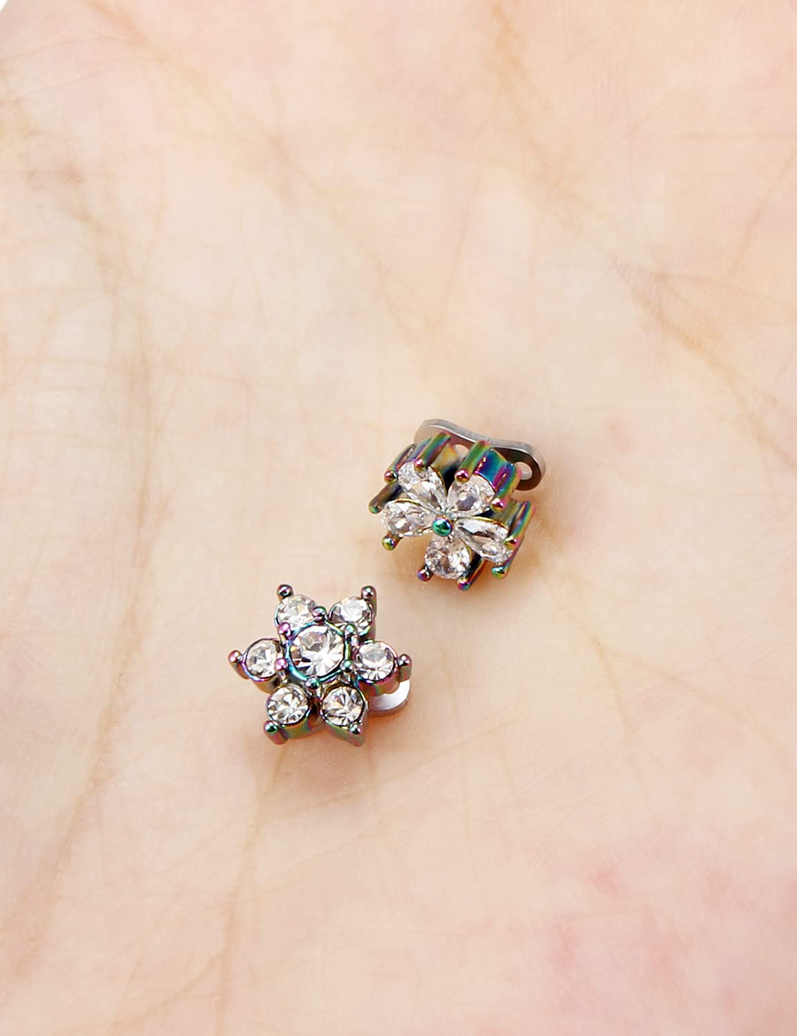 Leiainely Dermal Piercing Jewelry Dermal Tops Dermal Jewelry Dermal Top Dermal Piercing Kit Surface Piercing Jewelry Surface Tragus Jewelry 14 Gauge Dermal Anchor Titanium Replacement Microdermals