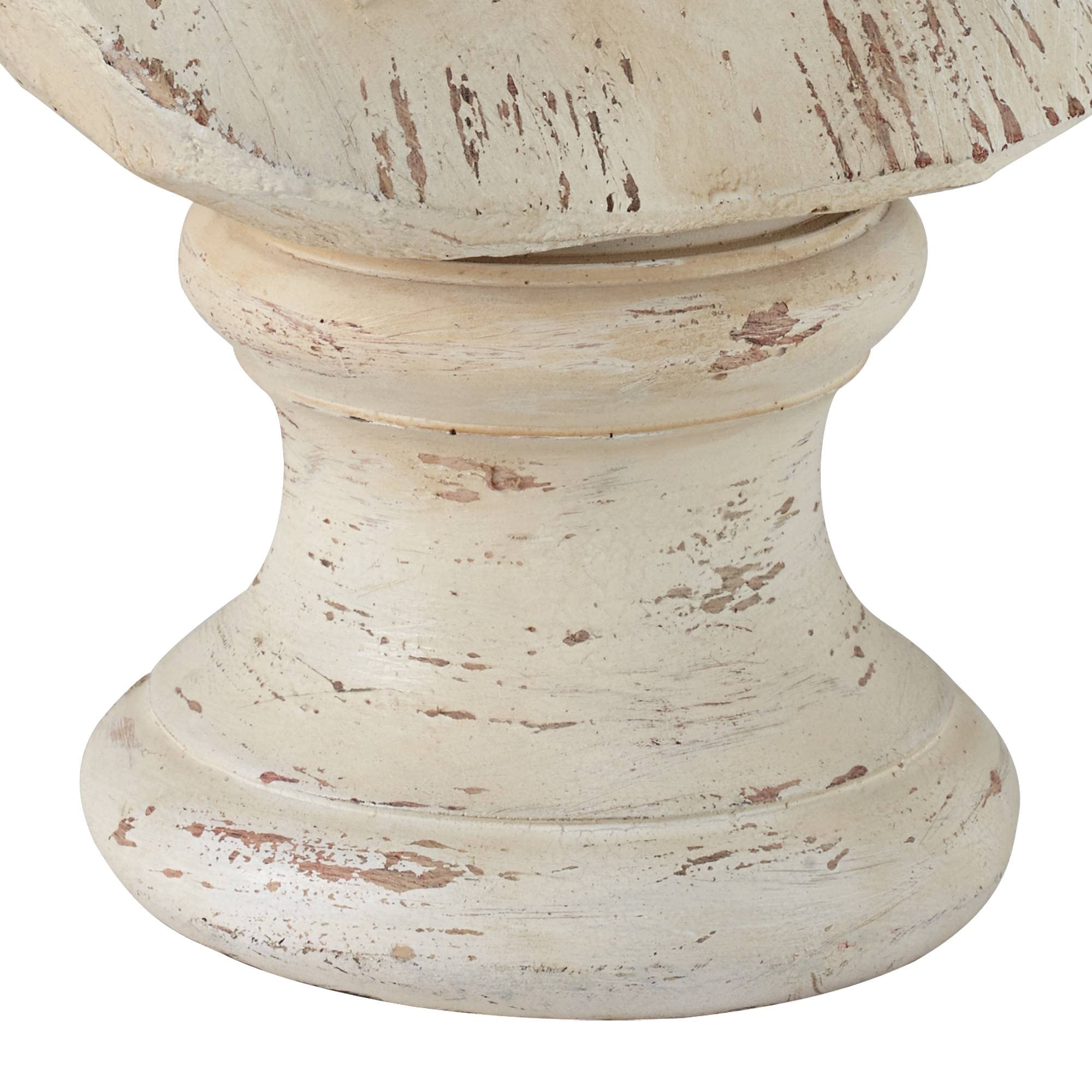 Kensington Hill Classic Greek 17 1/2" H Antique White Bust with Black Round Riser
