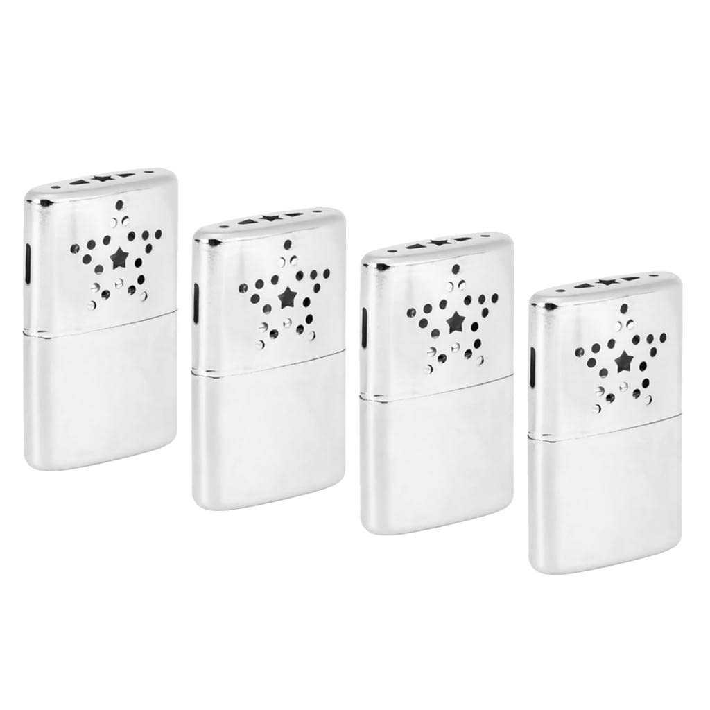 LEIPUPA 4pcs Portable Refillable Hand Warmers Body Heaters for Hunting Fishing