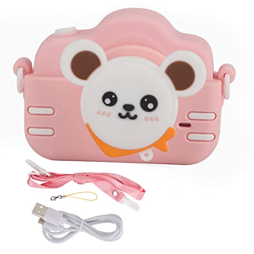 Kids Photo Video Camera, Multifunctional High Definition Kids Cartoon Camera Toy 2MP 2 Inch Screen for Gifts for Children (Single Shot Pink)