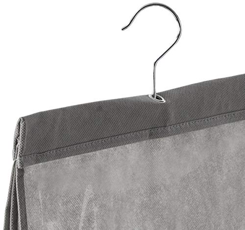 HOMZ 10, Grey and Clear Pockets Hanging Closet Purse Organizer (3817403)