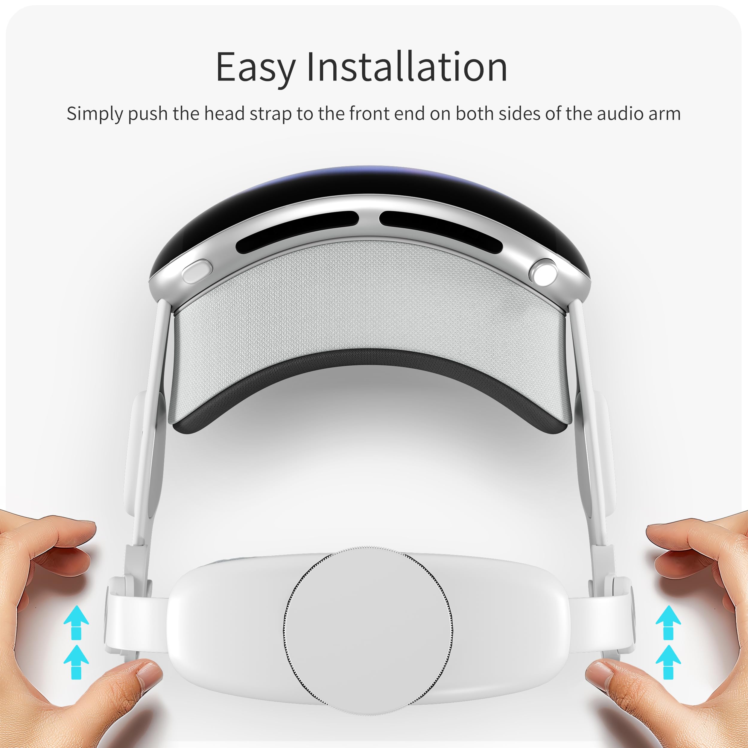 iofeiwak Adjustable Head Strap for Apple Vision Pro, Head Strap with Soft Sponge Pads Compatible with Vision Pro