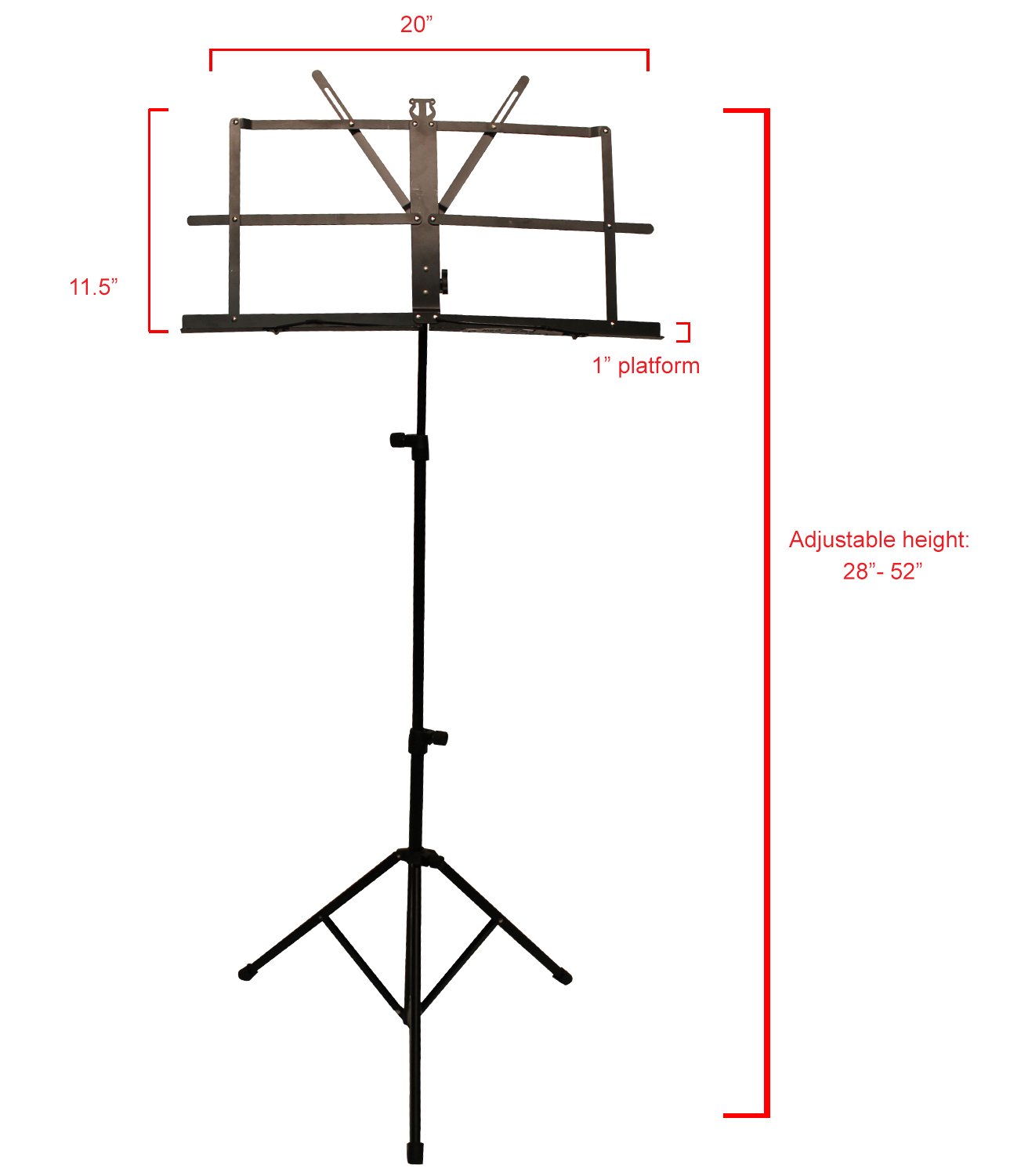 GoDpsMusic Music Stand (CC-MSTAND) (Carry bag included)