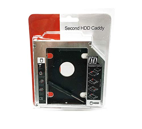 HOPEMOB Caddy Adapter for Second SSD 3/8" 9.5 mm Hard Drive HP DELL Sony Samsung Acer ASUS (9.5 mm MacBook)