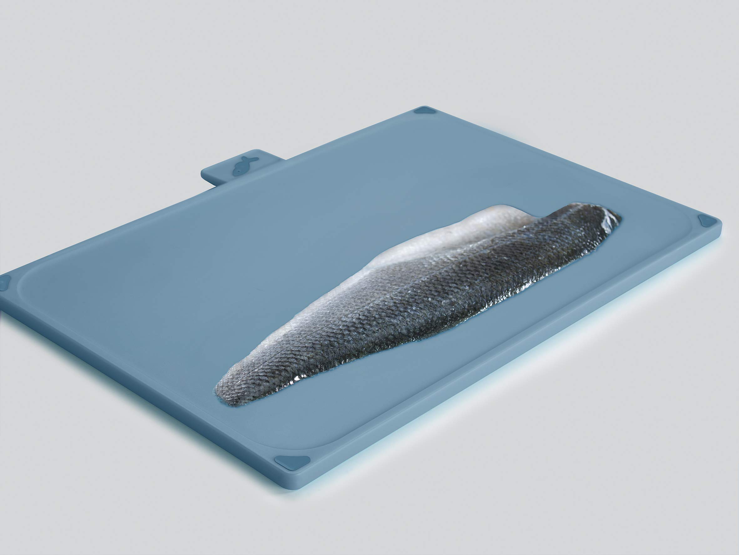 Joseph Joseph Index Plastic Cutting Board Set with Storage Case Color-Coded Dishwasher-Safe Non-Slip, Large, Sky