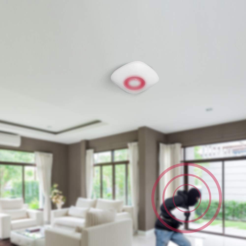 KAIPULE Ceiling-Mounted Z-Wave Plus PIR Motion Sensor,Compatible with Fibaro,HomeSeer and Vera - Easy to install - White