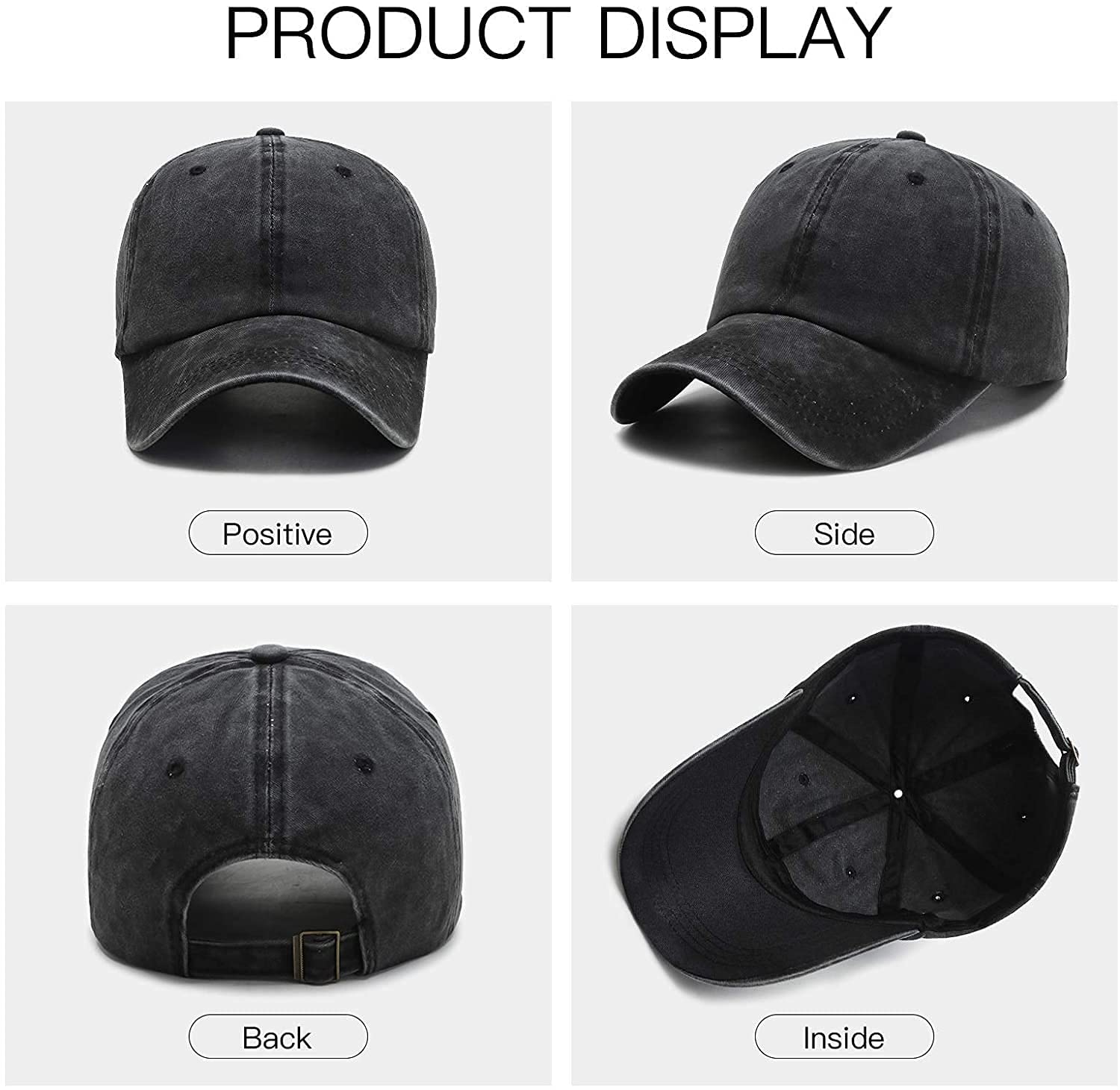 kaixinguo Captain Nautical Quote Baseball Cap,Unisex Adjustable Washed Cotton Denim Cap for Men and Women Gray