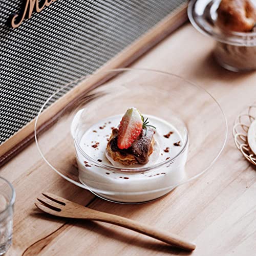 UPKOCH Glass Trifle Bowl 2Pcs Glass Salad Bowl Clear Glass Yogurt Bowl Crystal Dessert Bowl Oatmeal Storage Bowl Appetizer Bowl Plate for Candy Fruit Snacks 100ml+280ml Appetizer Cups