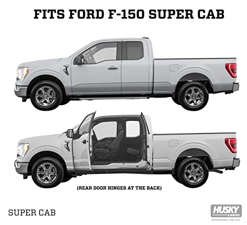 Husky Liners - Weatherbeater | Fits 2015 - 2024 Ford F-150 SuperCab - Front & 2nd Row Liner - Black, 3 pcs. | 94051