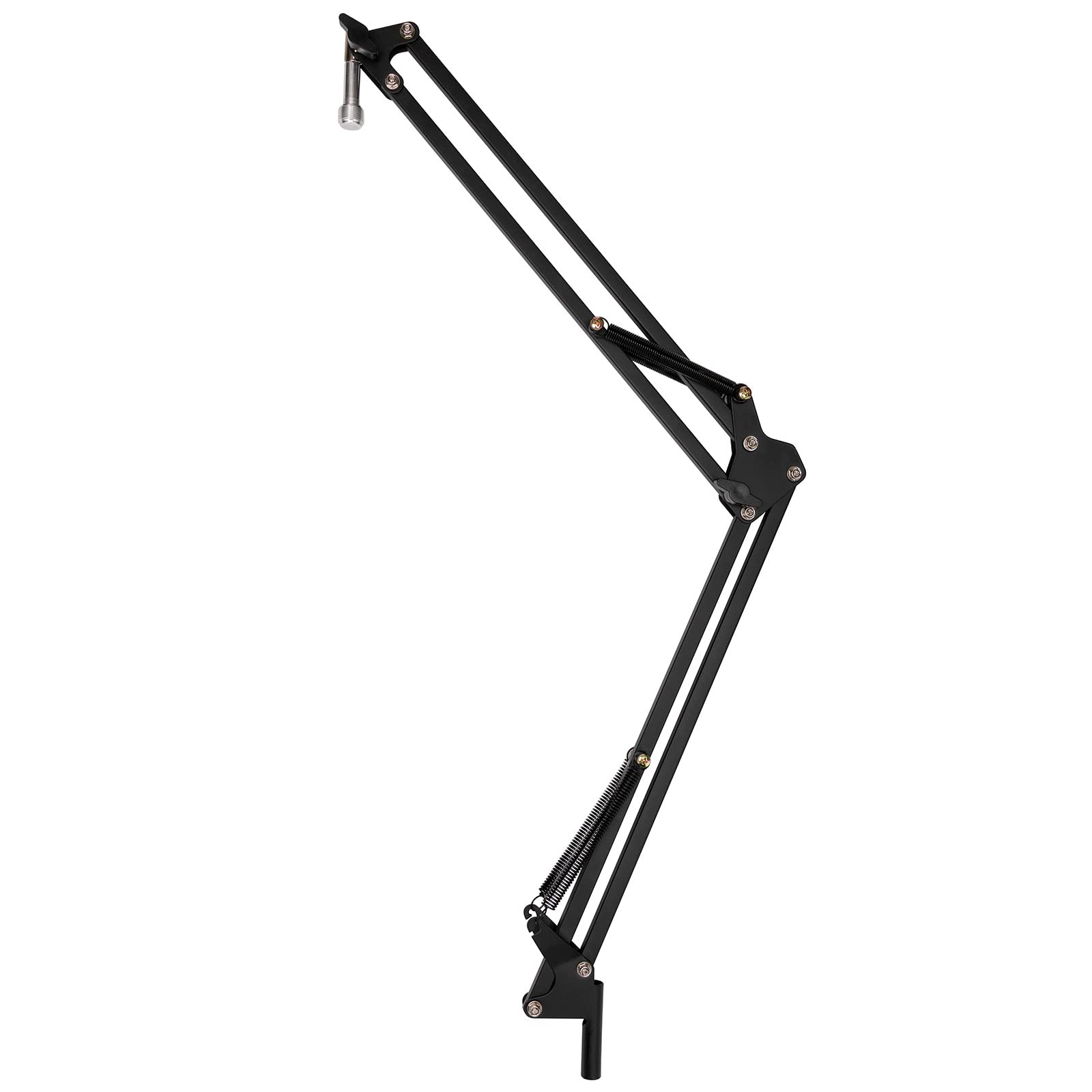 Knox Gear Boom Arm Microphone Stand for Podcasts, Studio Recording, Radio Broadcast, and Gaming, Microphone Desk Stand with 360-degree Rotation, Black Microphone Stand with 5/8-inch Screw Adapter