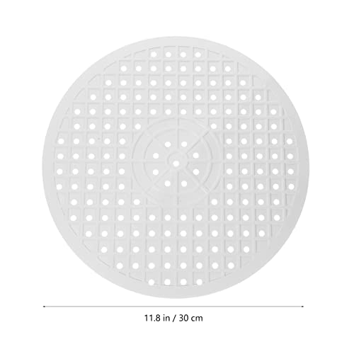 UPKOCH Round Sink Mat 2pcs Rubber Sink Protectors Kitchen Sink Mat Sink Dish Rack Dish Drying Mats Protect Sink from Stains Damage Scratches White Center Drain Sink Mat
