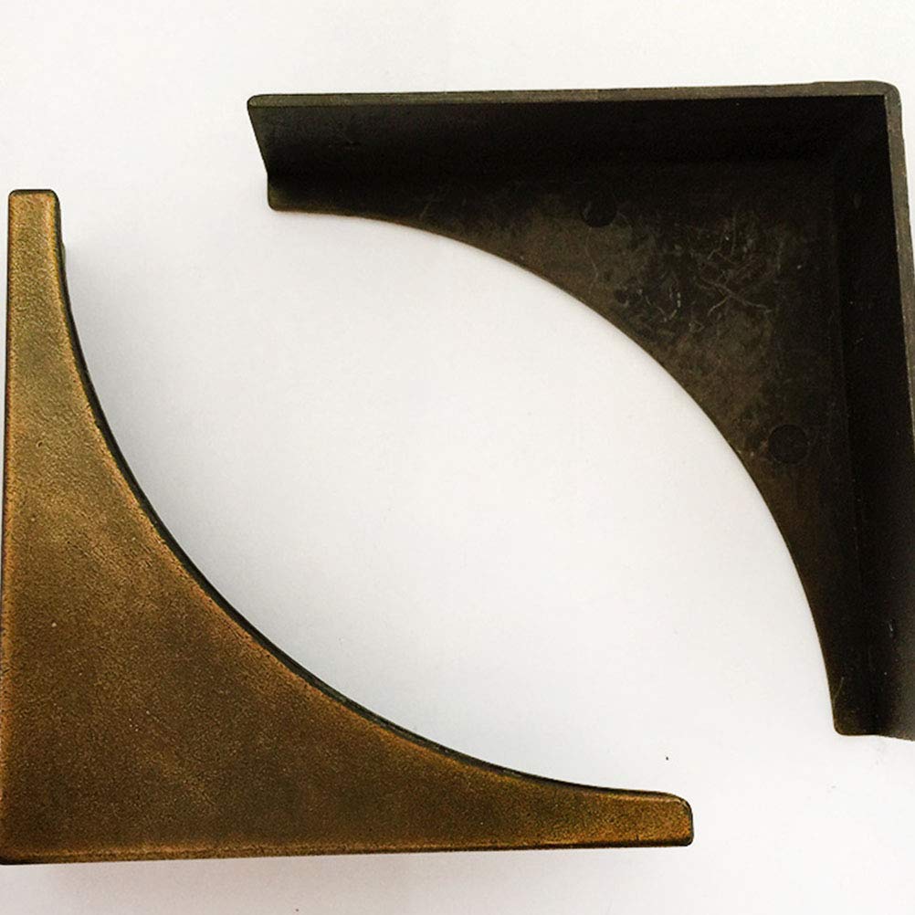Ibnotuiy 4 Pcs Retro Bronze Furniture Corner Protectors Metal Box Edge Safety Guards