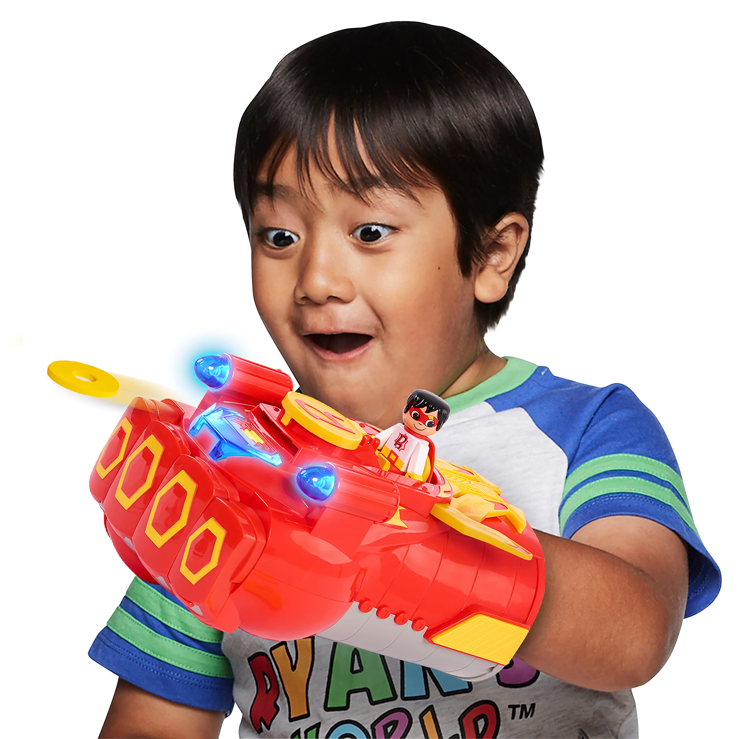 Just Play Ryan’s World Red Titan Lights and Sounds Gauntlet, Kids Toys for Ages 3 Up