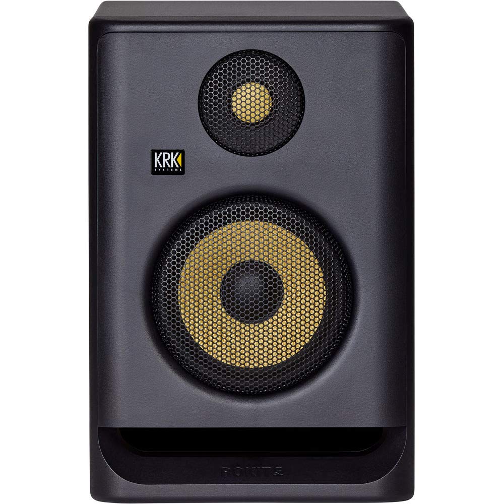 KRK ROKIT 5 G4 5" 2-Way Studio Monitor (Pair) Bundle with Studio Monitor Stands (Pair), 2X Small Pad & 2X XLR Cable