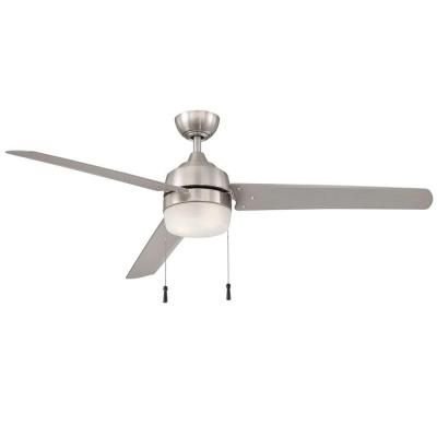 Hampton Bay Carrington 3-Bladed 60-Inch Ceiling Fan, Brushed Nickel