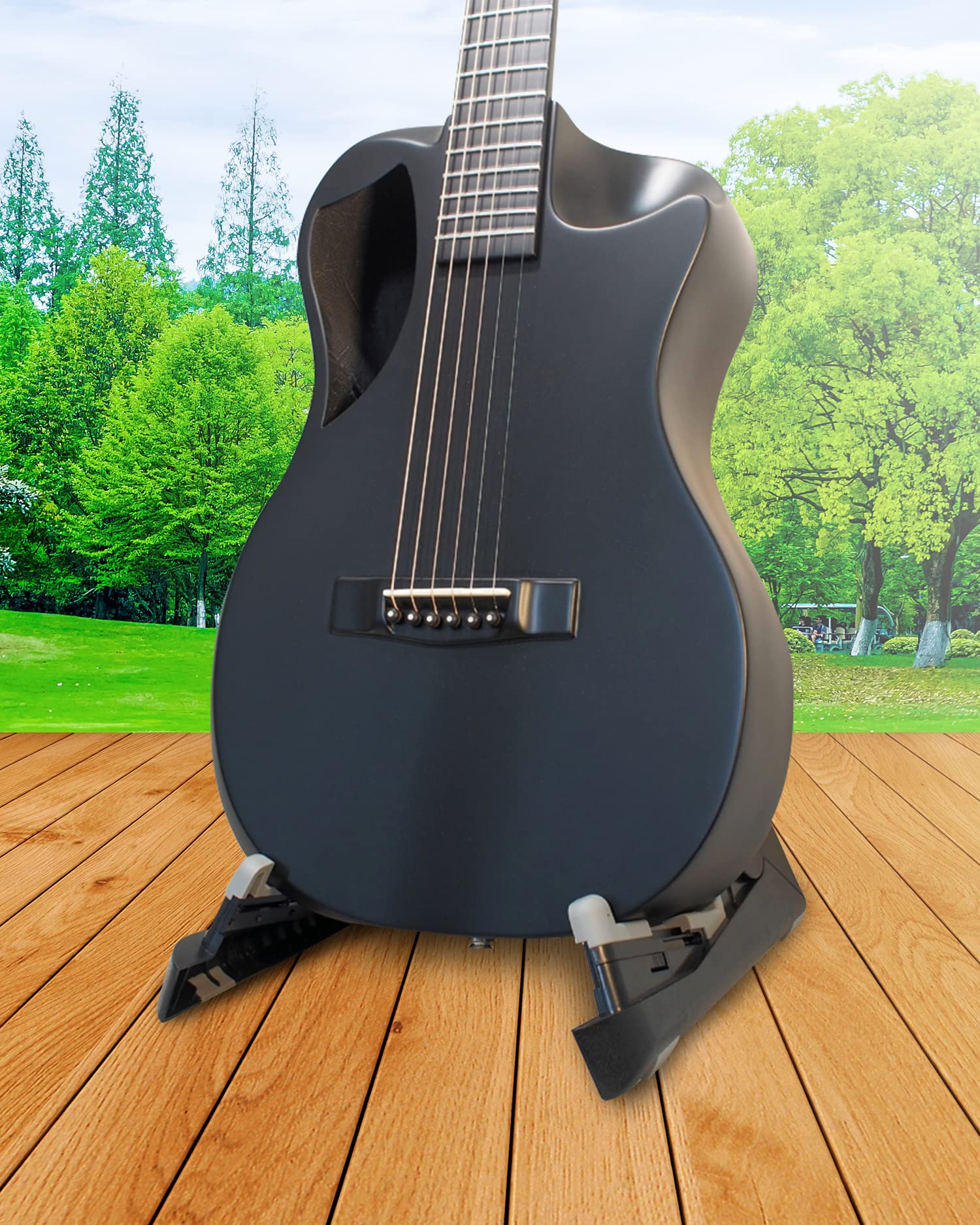 Journey Instruments Collapsible Guitar Stand β JTZJ002 Lightweight Stand for Guitars β Folding ABS Guitar Stand Fitting Any Size Guitars