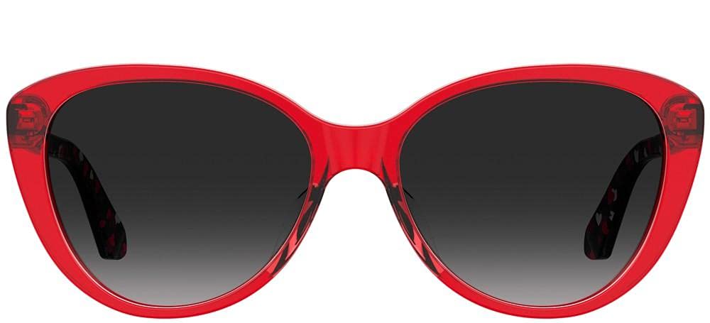 Kate Spade New York Women's Visalia/G/S Cat Eye Sunglasses, Red, 55mm, 16mm