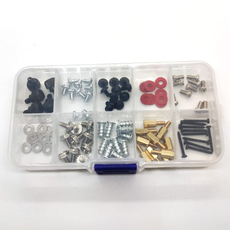 NTTHAM 95Pcs Desktop Computer Chassis Screw PC Motherboard Screws Washer with Box