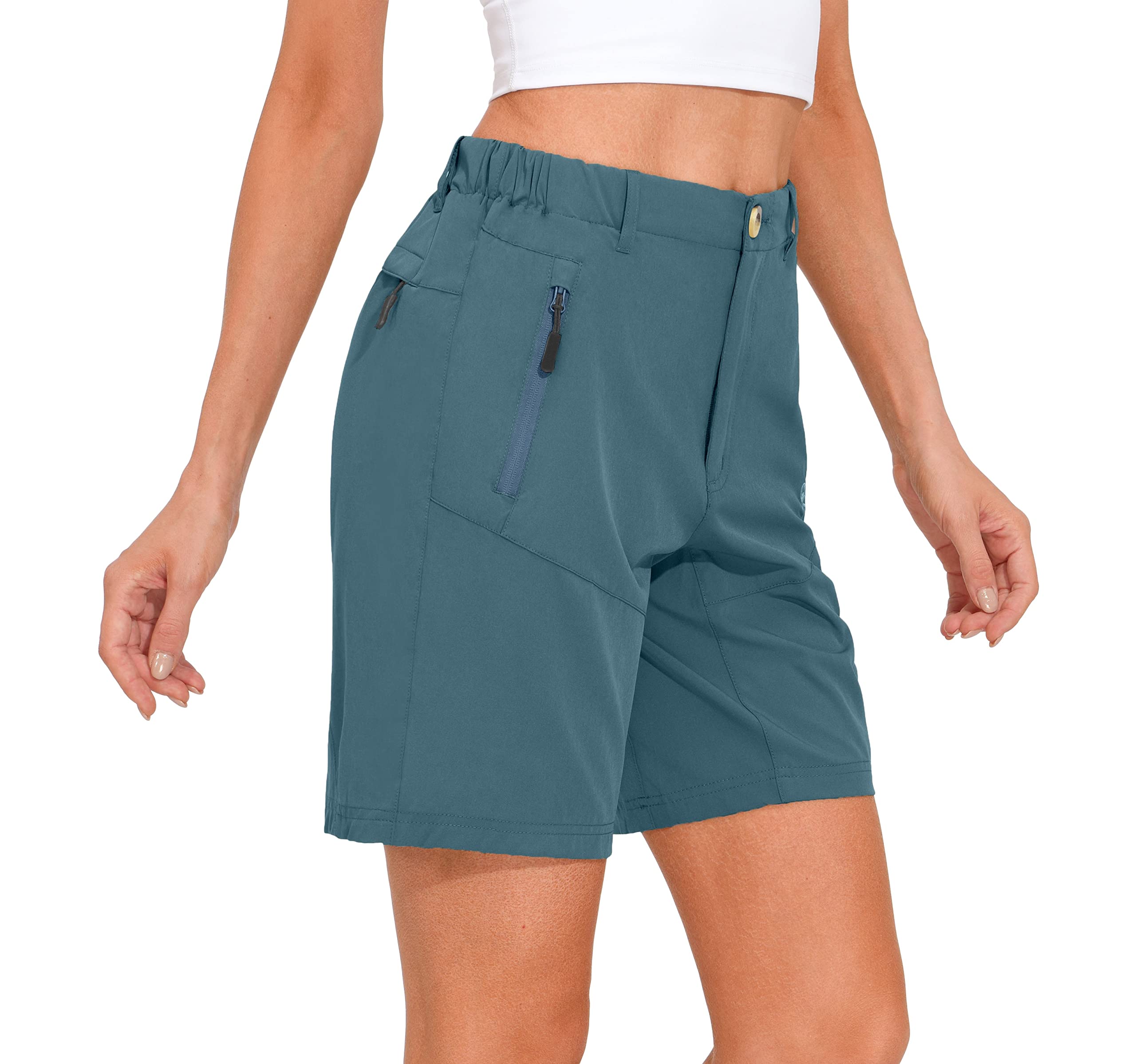 Little Donkey Andy Women's Stretch Quick Dry Cargo Shorts Hiking Camping Travel Slate Size XXL