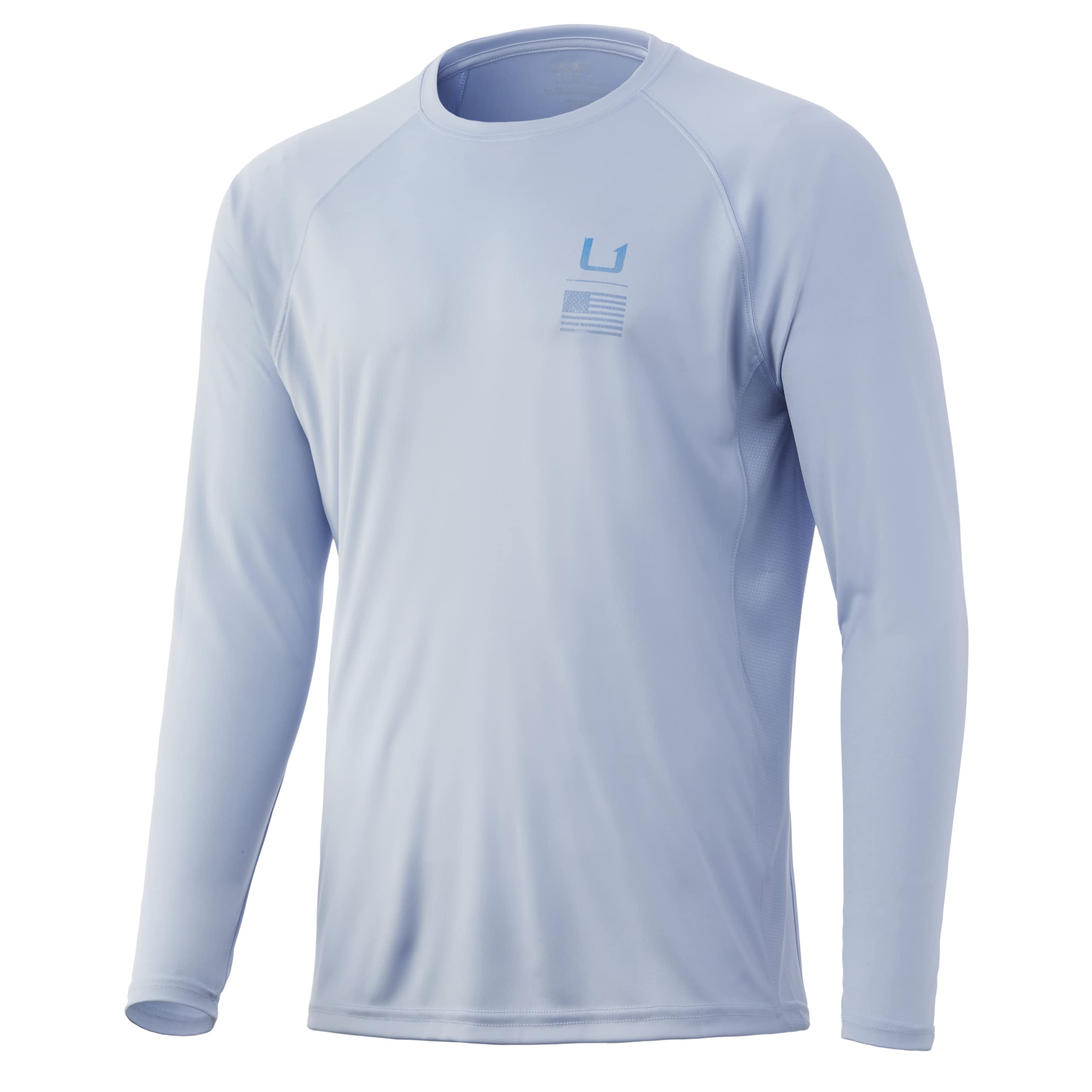 HUK Men's Pursuit Long Sleeve Sun Protecting Fishing Shirt, Huk'd Up-White, X-Large