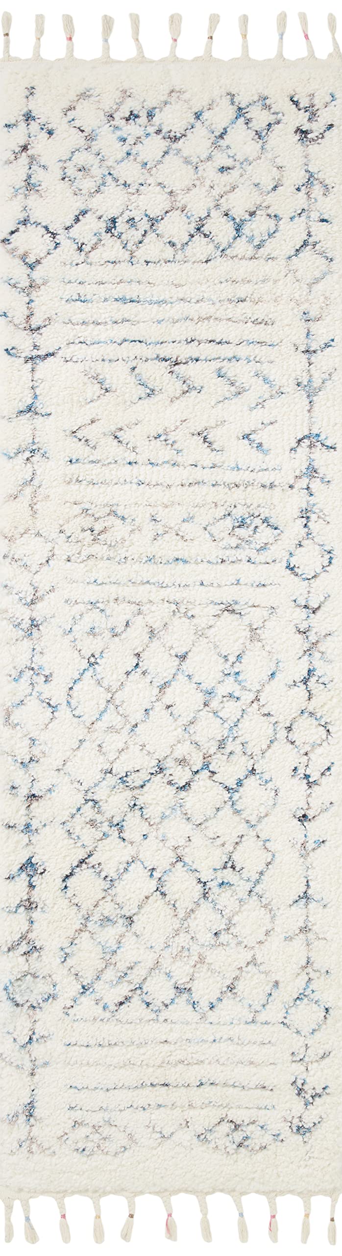 Loloi Justina Blakeney Ronnie Collection RON-02 Ivory/Sky 2'-2'' x 3'-9'' Accent Rug