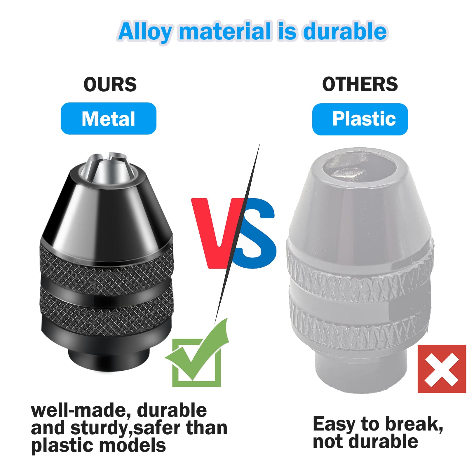 Keyless Chuck Keyless Drill Chuck for Dremel 4486 Model 395 3000 4000 4300 8220 3000 7300 Multipro