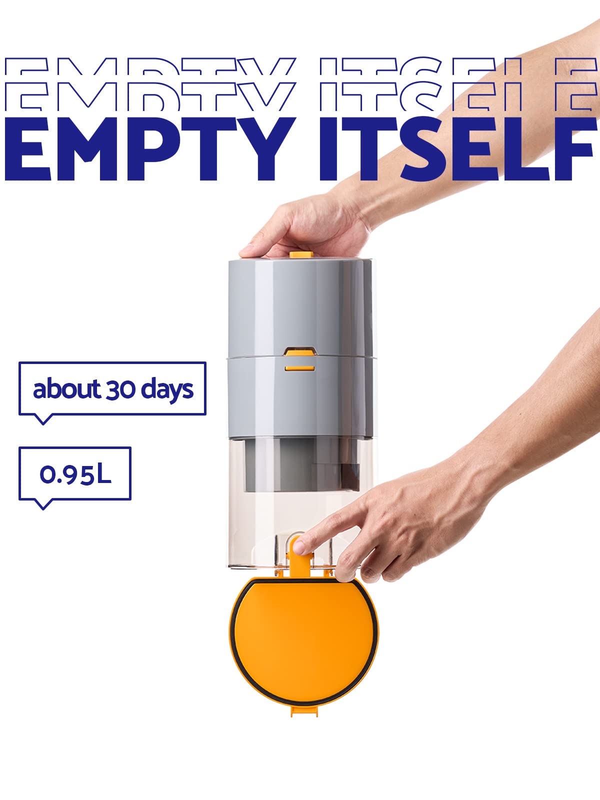 LIGHT 'N' EASY Robot Vacuum Self Emptying, Ultra-Quiet, Ultra-Thin, Auto-Charging Robotic Vacuum Cleaner, No App, No WiFi, Good for Hard Floor