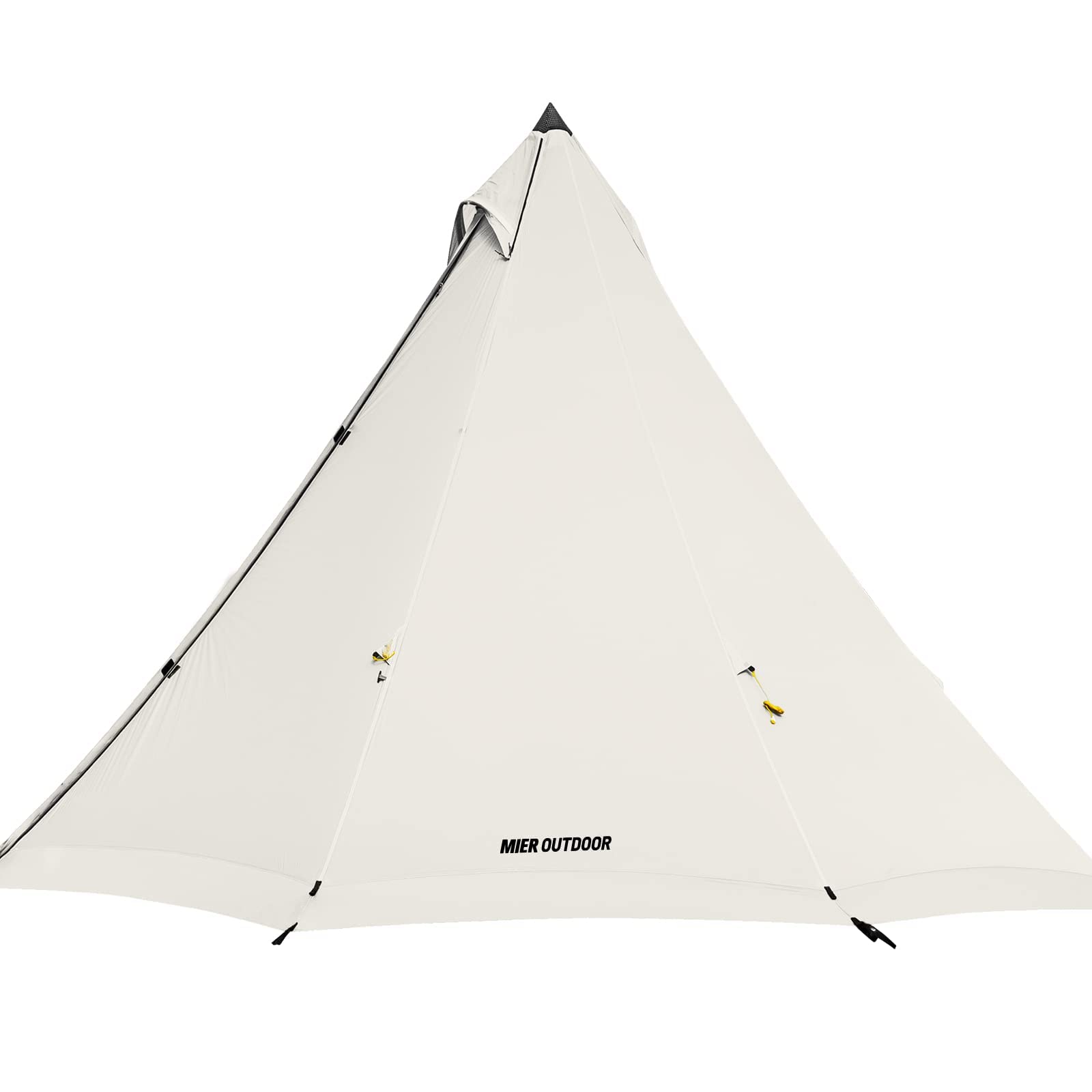 MIER Hot Tents with Stove Jack for 4-6 Person, White