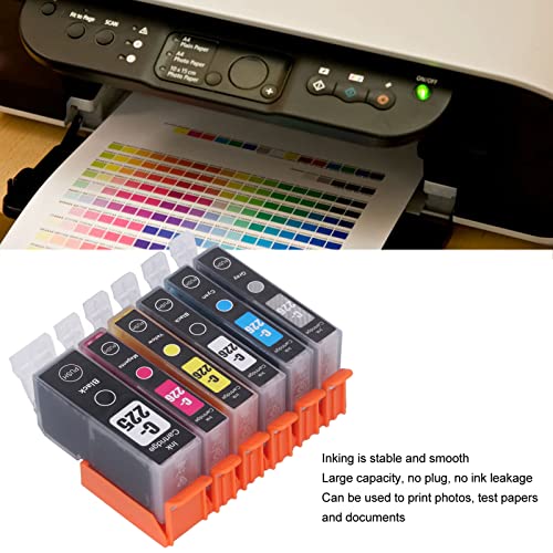 Ink Cartridge ABS Vivid Color Printer Accessories Ink Cartridge Replacement for PIXMA IX6520 IP4820 IP4920 (BK BK C M Y GY 6 Colors)