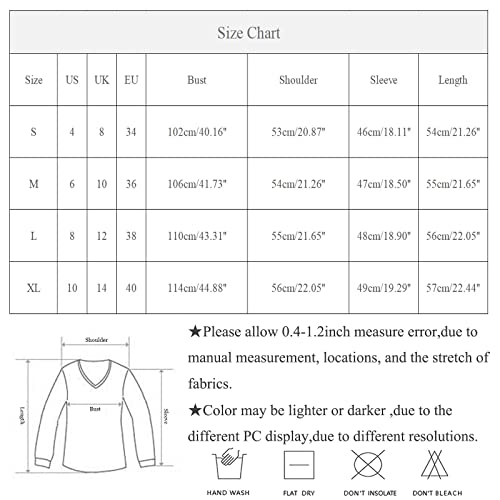 Long Sleeve Tees V Neck Sweater Women Women's Elegant Blouses V Neck Sweater Vest Long Sleeve Top Rompers White