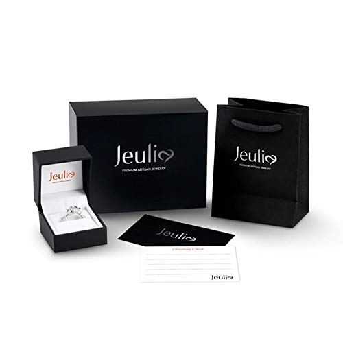 Jeulia Wedding Band for Women Sterling Silver Eternity Band Rings Solitaire Engagement Stackable Ring Promise Anniversary With Jewelry Gift Box (10)